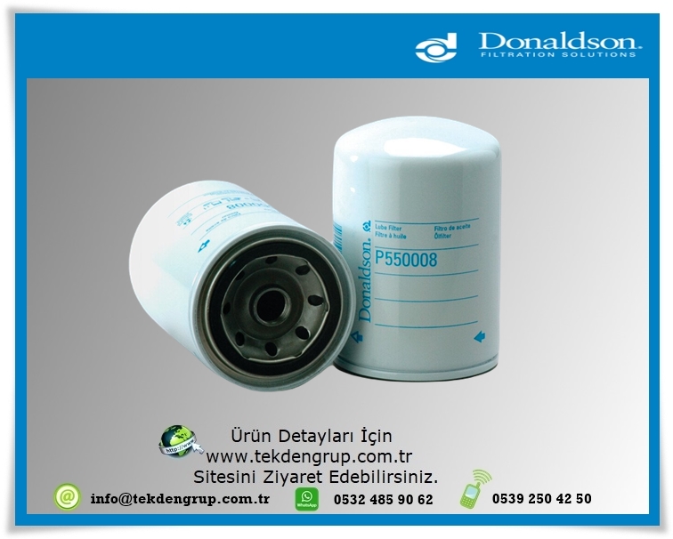 P554403 YAĞ FİLTRESİ P550008 DONALDSON - TEKDEN GRUP